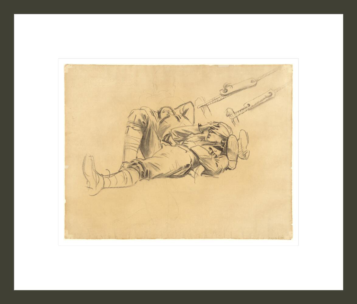 1000Museums Studies for Gassed" [recto]" by John Singer Sargent -Framed ...